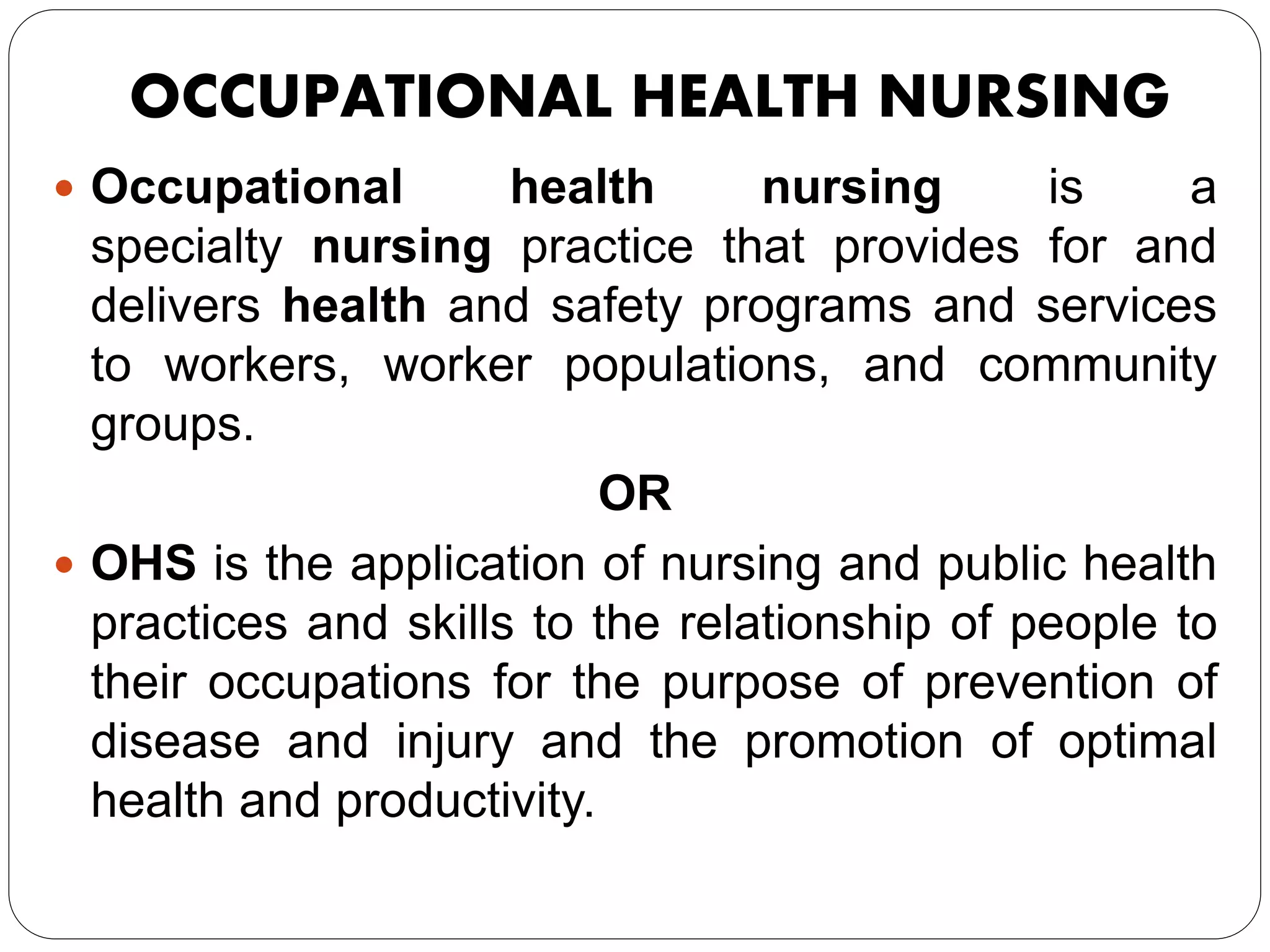 Occupational health | PPTX