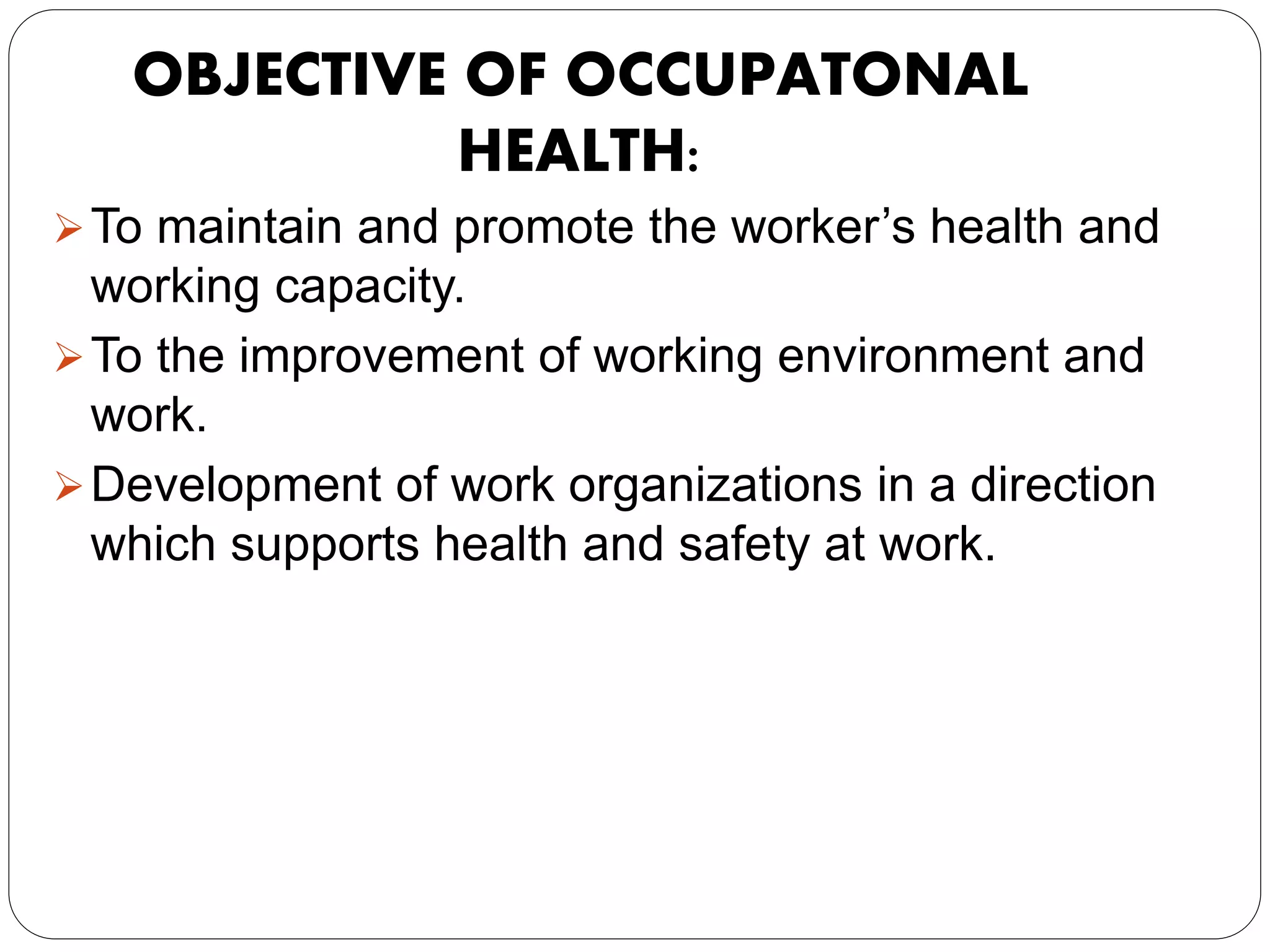 Occupational health | PPTX