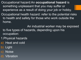 Occupational health.pptx | Lung and Respiratory Health | Diseases and ...
