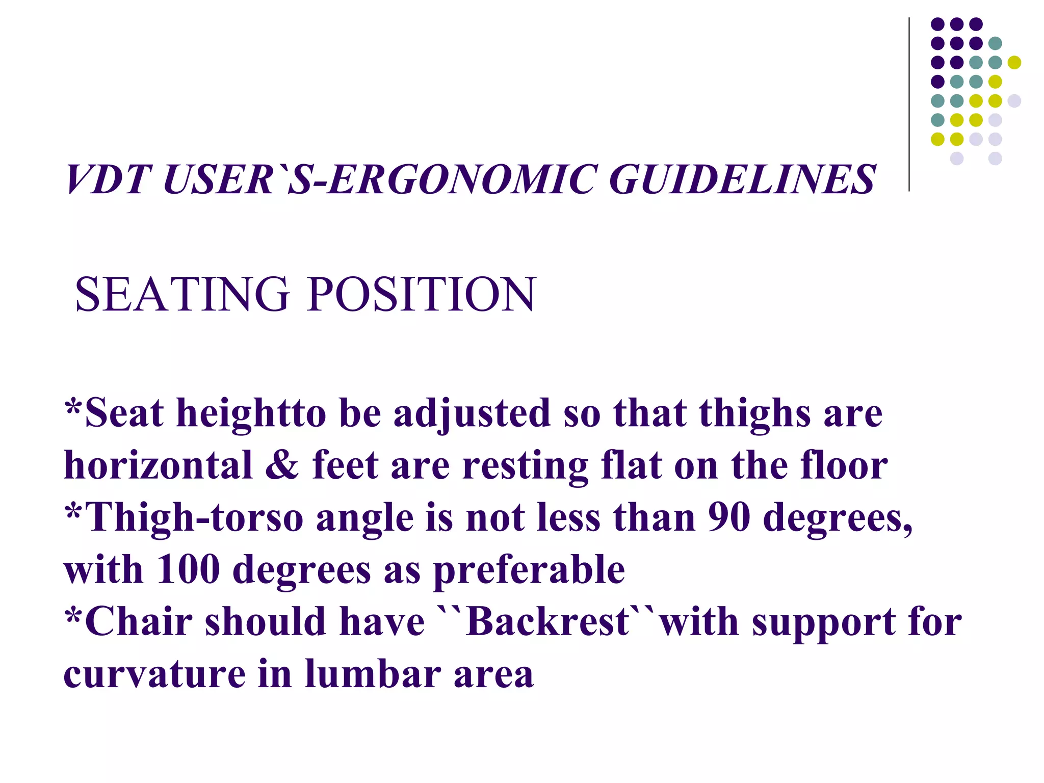 Occupational health and ergonomics | PPT