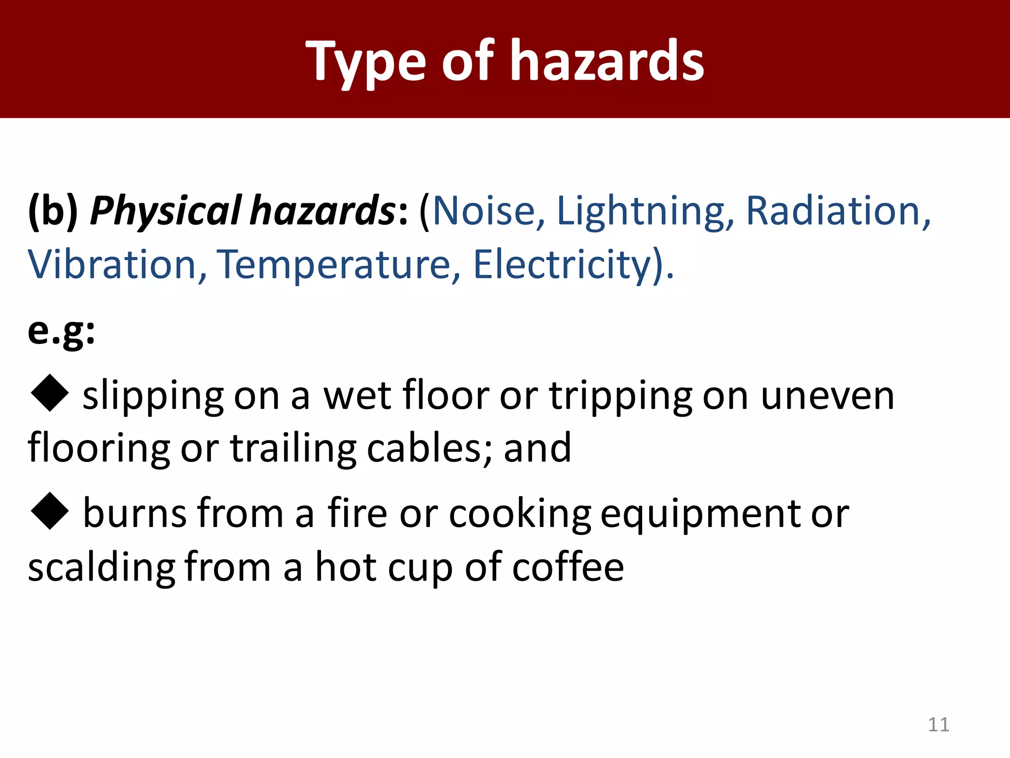 Occupational health and safety (Hazard and Risk assessment ) | PDF