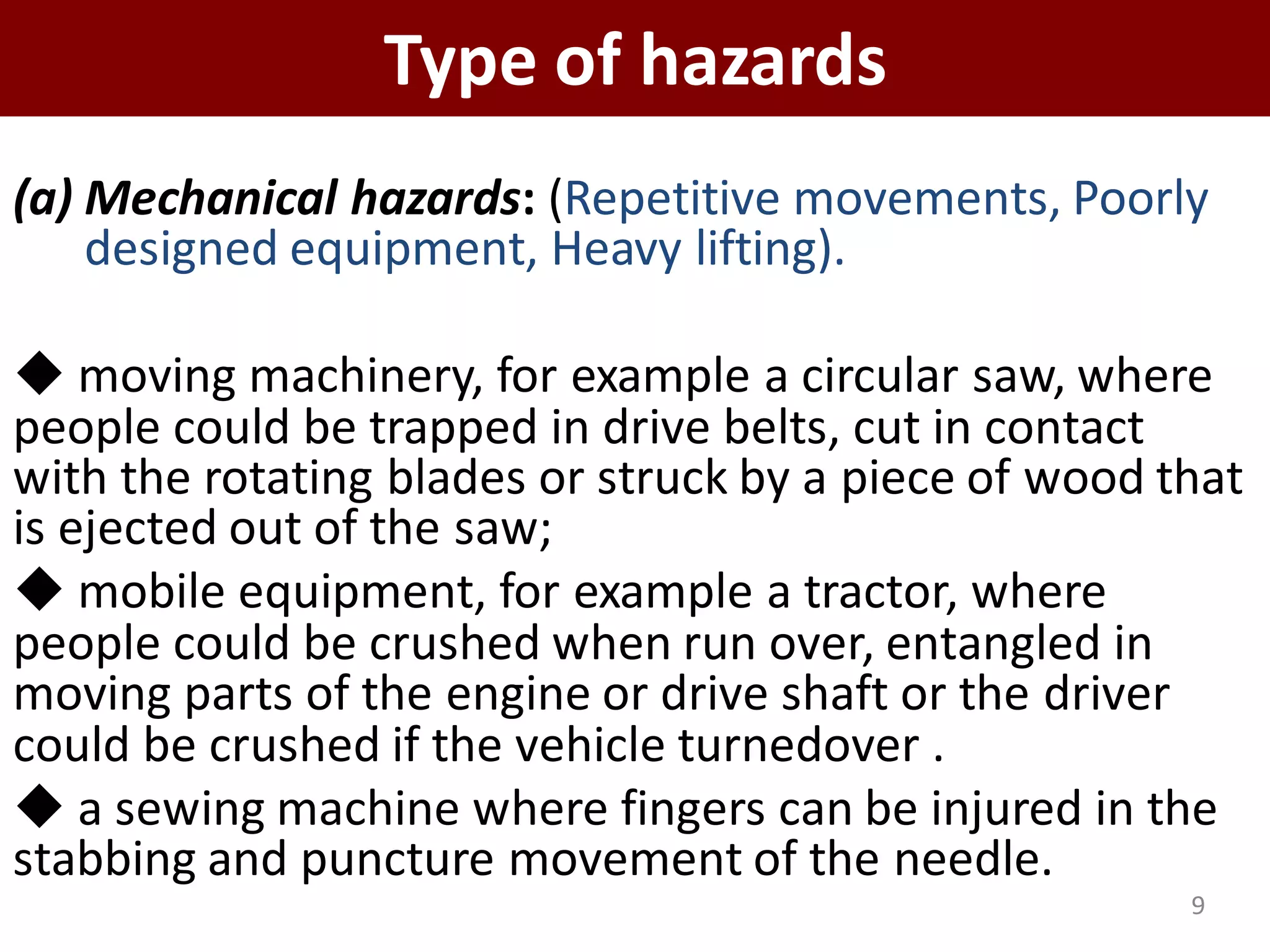 Occupational health and safety (Hazard and Risk assessment ) | PDF