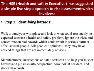 Occupational health and safety (Hazard and Risk assessment ) | PDF