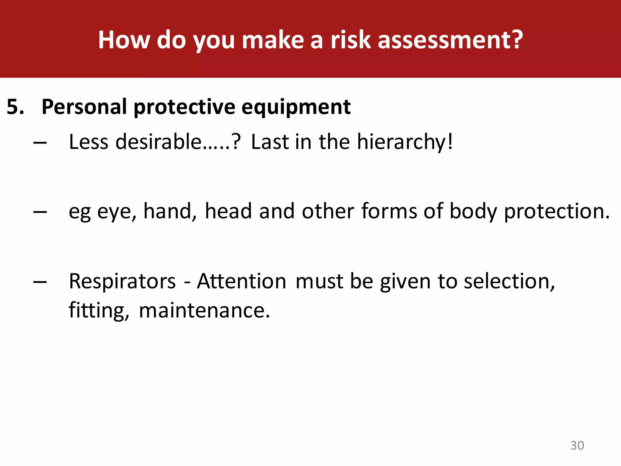 Occupational health and safety (Hazard and Risk assessment ) | PDF