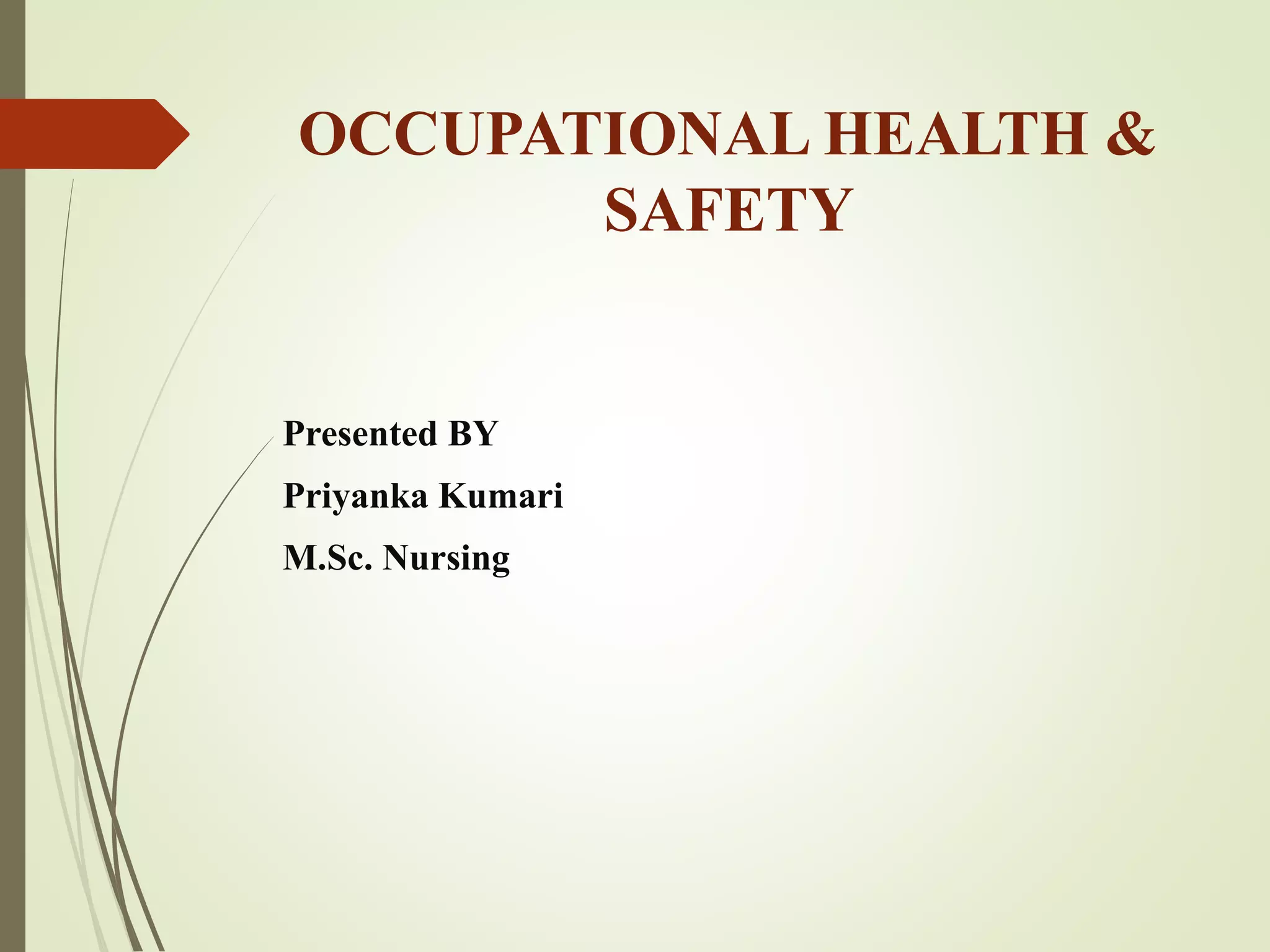 Occupational health and safety | PPTX