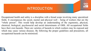 Occupational health and safety | PPTX
