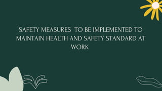 Occupational Health and Safety at works. | PDF