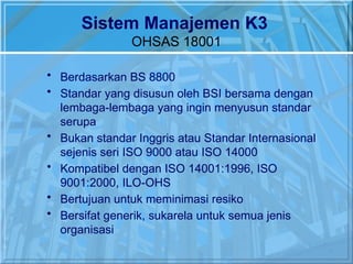 materi training Occupational Health and Safety Assessment Series OHSAS ...