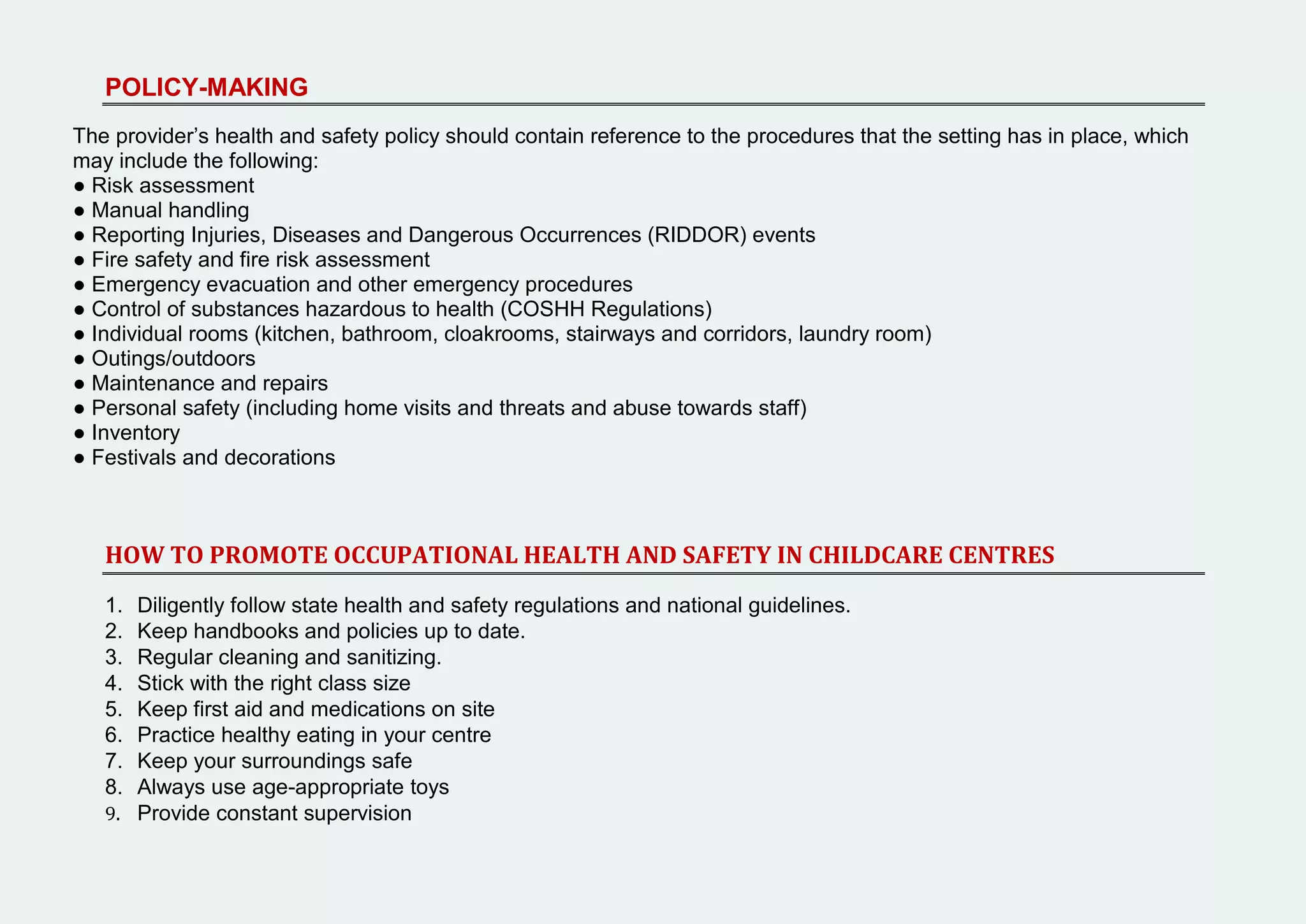 Occupational Health And Safety in Childcare-presentation prepared by ...