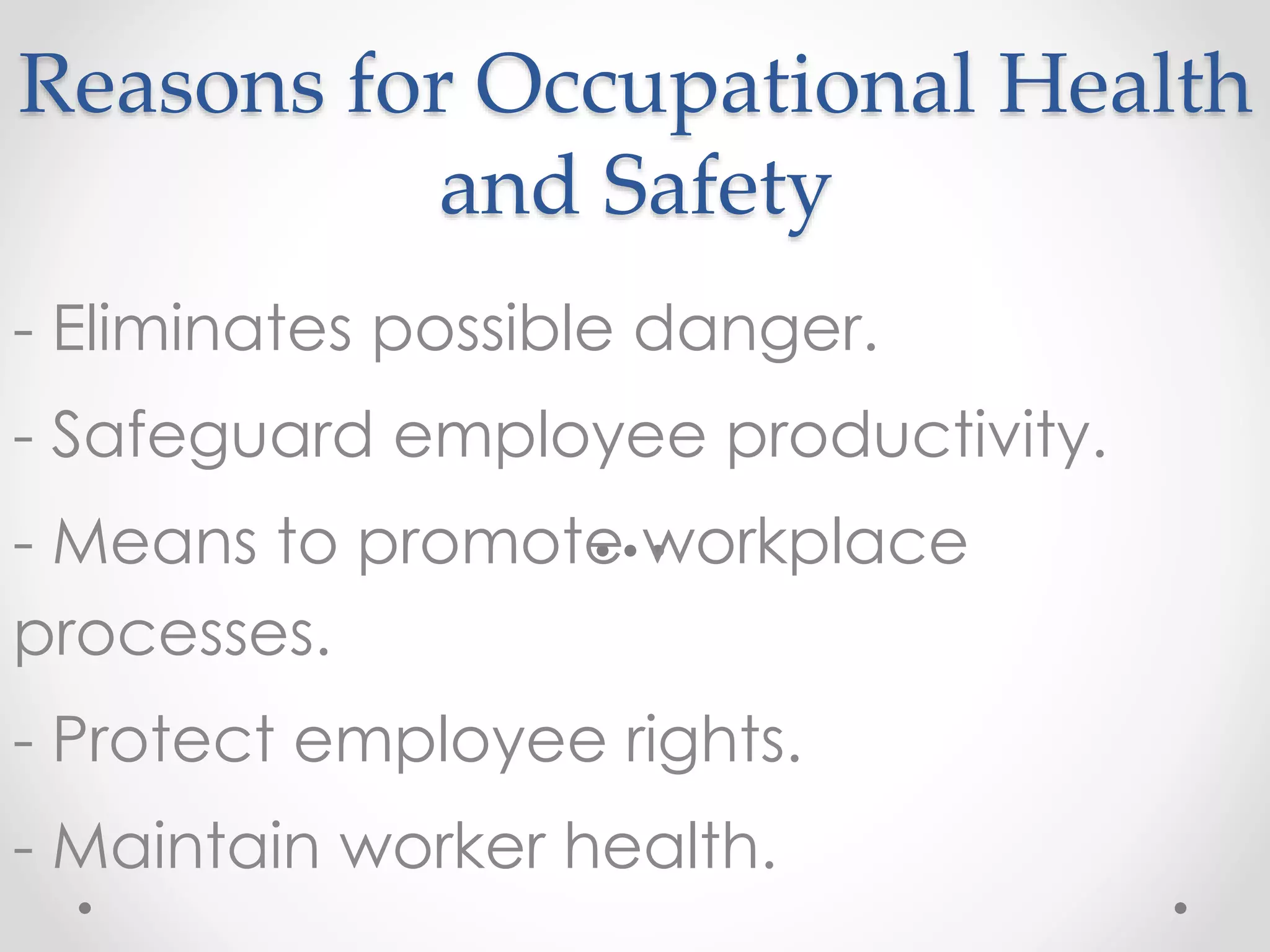 Occupational Health and Safety (OHS) | PPTX
