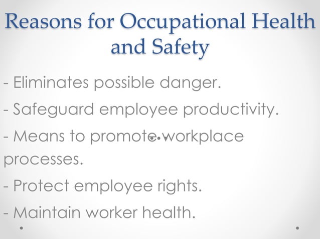 Occupational Health and Safety (OHS) | PPTX