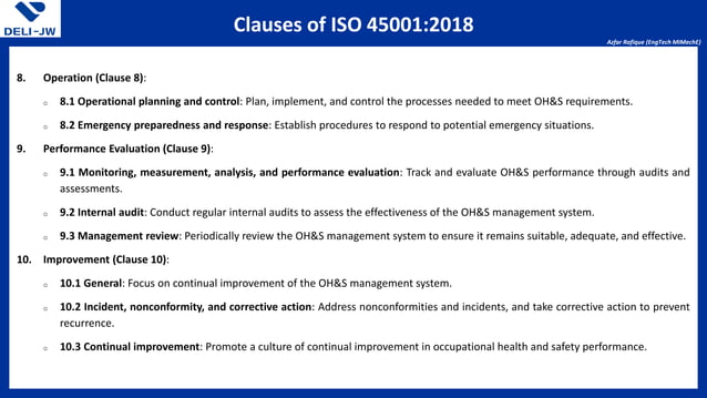 ISO 45001:2018 Occupational Health and Safety Management System | PDF ...