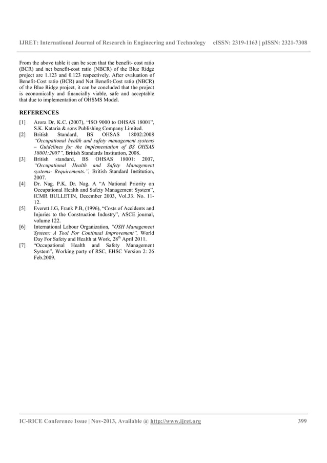 Occupational health and safety management system (ohsms) model for ...