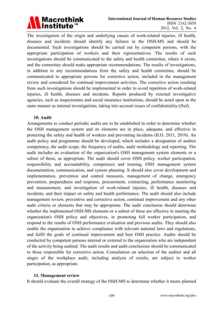 Occupational health and safety management systems | PDF