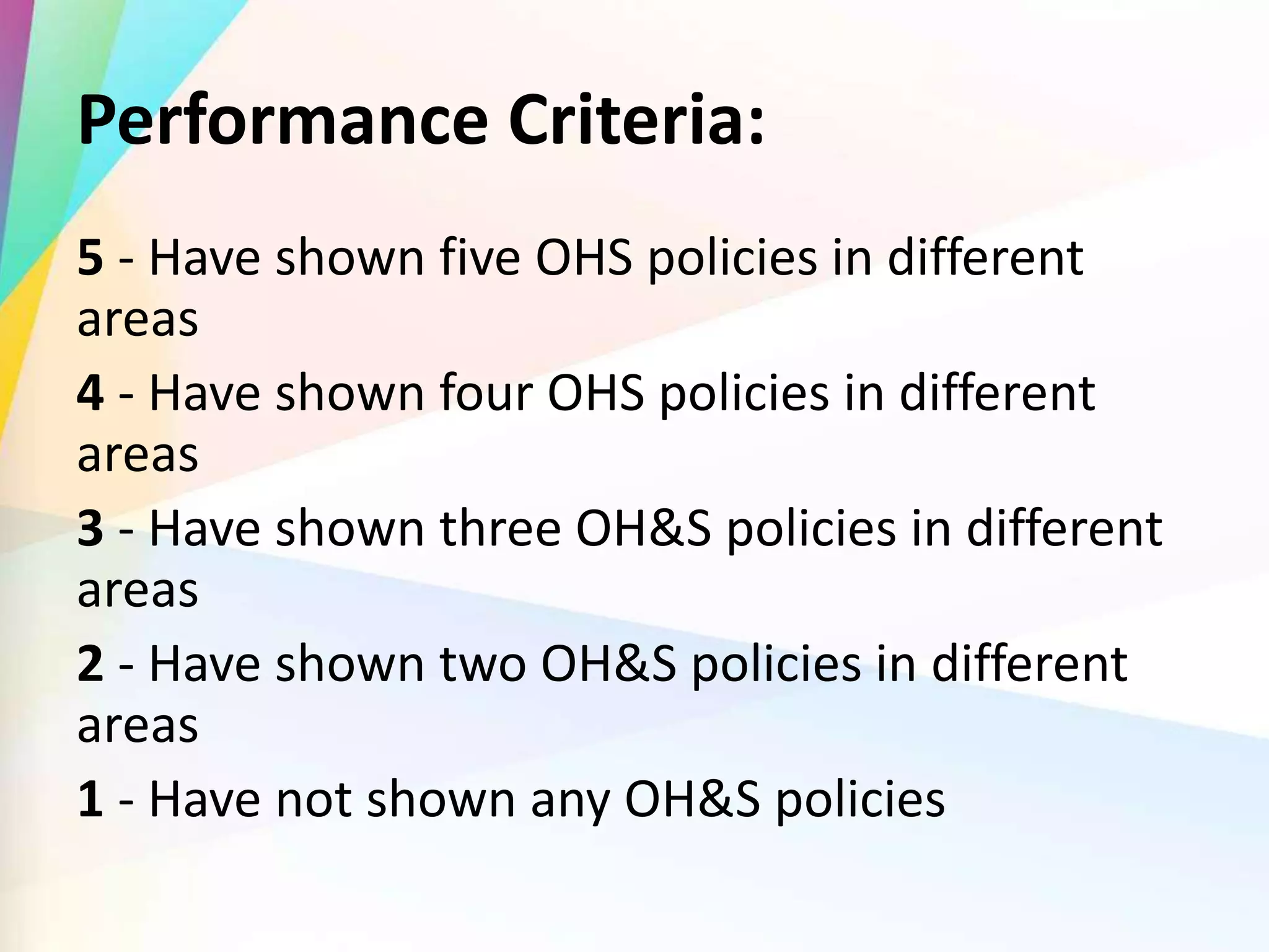 Occupational health and safety (ohs) policy | PPTX