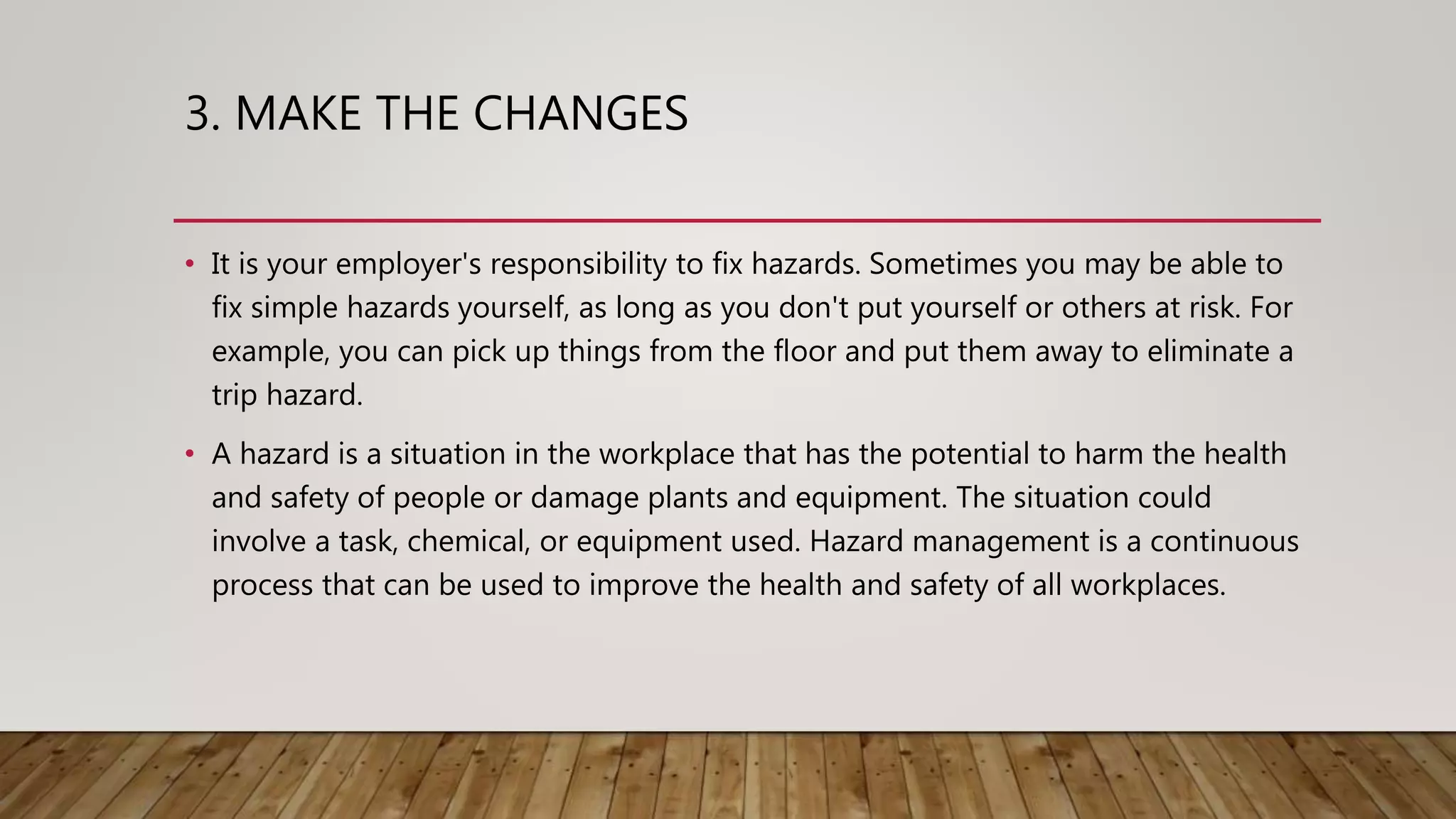 Occupational Health and Safety Procedures 2022 | PPTX | Indoor ...