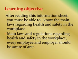 Occupational health and safety standards | PPTX