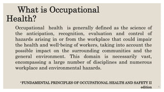 Concept and techniques of occupational health education | PPTX
