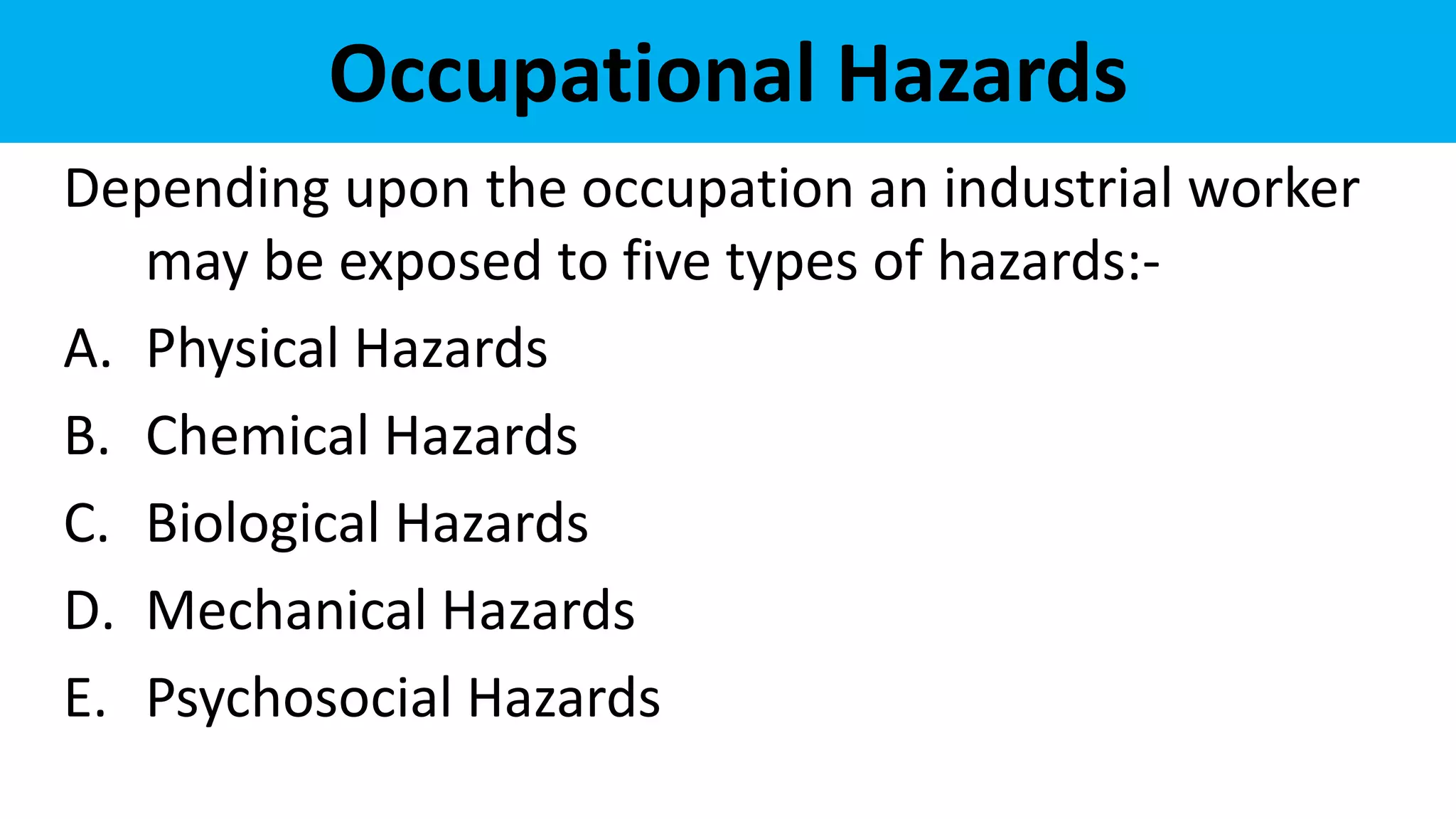 Occupational health hazards | PPTX
