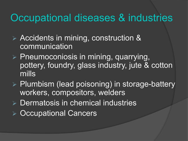 Occupational health hazards & precautions | PPTX
