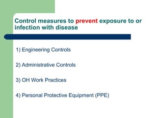 Occupational health & infection control | PPT