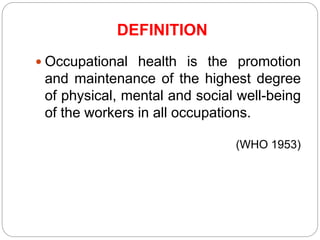Occupational health & Hazards | PPTX
