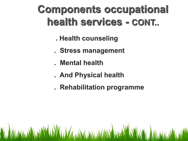 Occupational health ppt jinto | PPTX