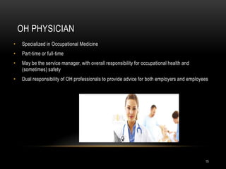 Occupational health program structure, benefit, background ...