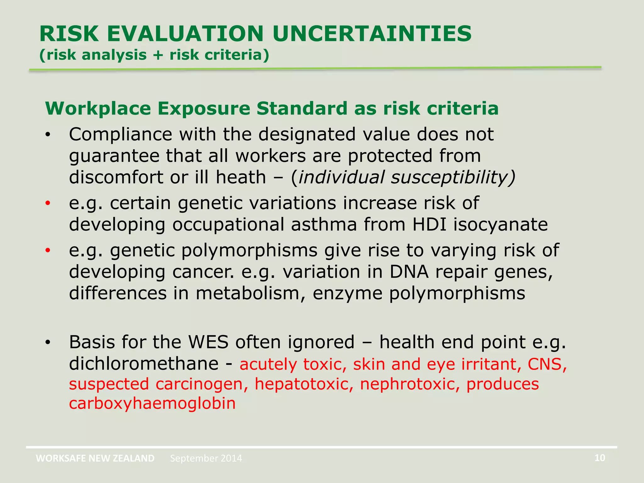 Occupational health risk assessment | PPTX