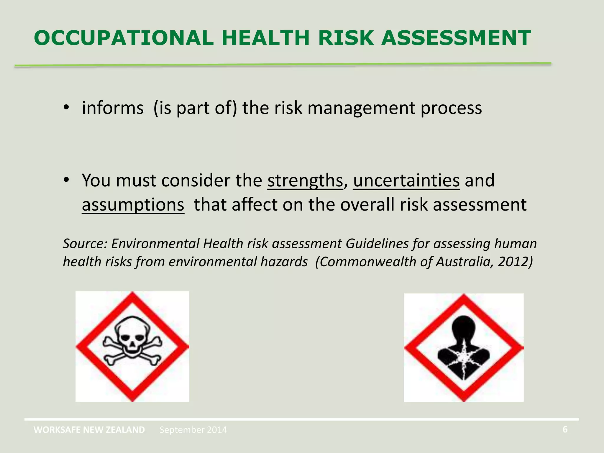 Occupational health risk assessment | PPTX