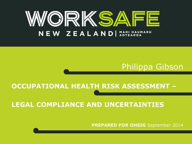 Occupational health risk assessment | PPTX