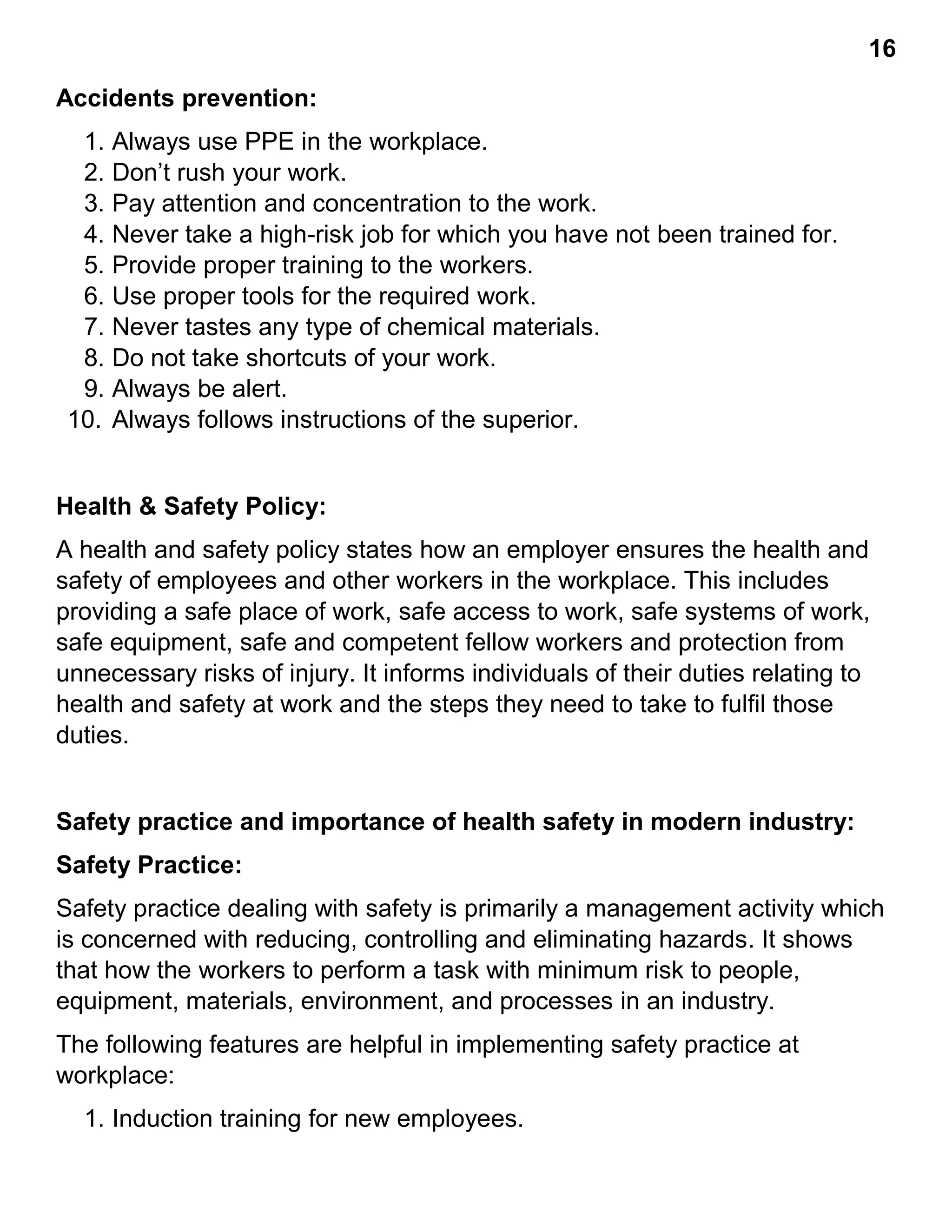 Occupational health safety and enviroment | PDF