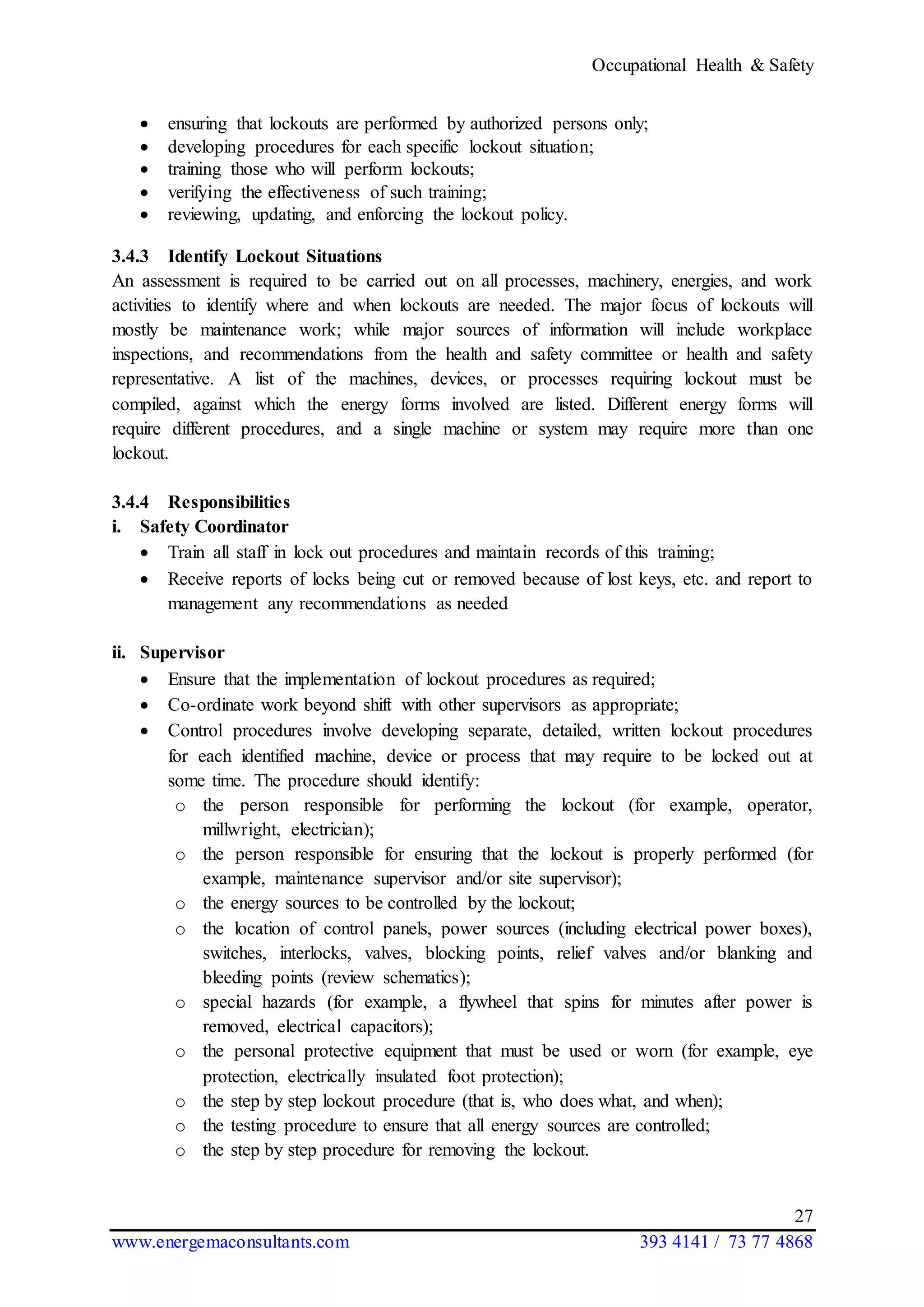 Occupational health & safety principles 31.01.14