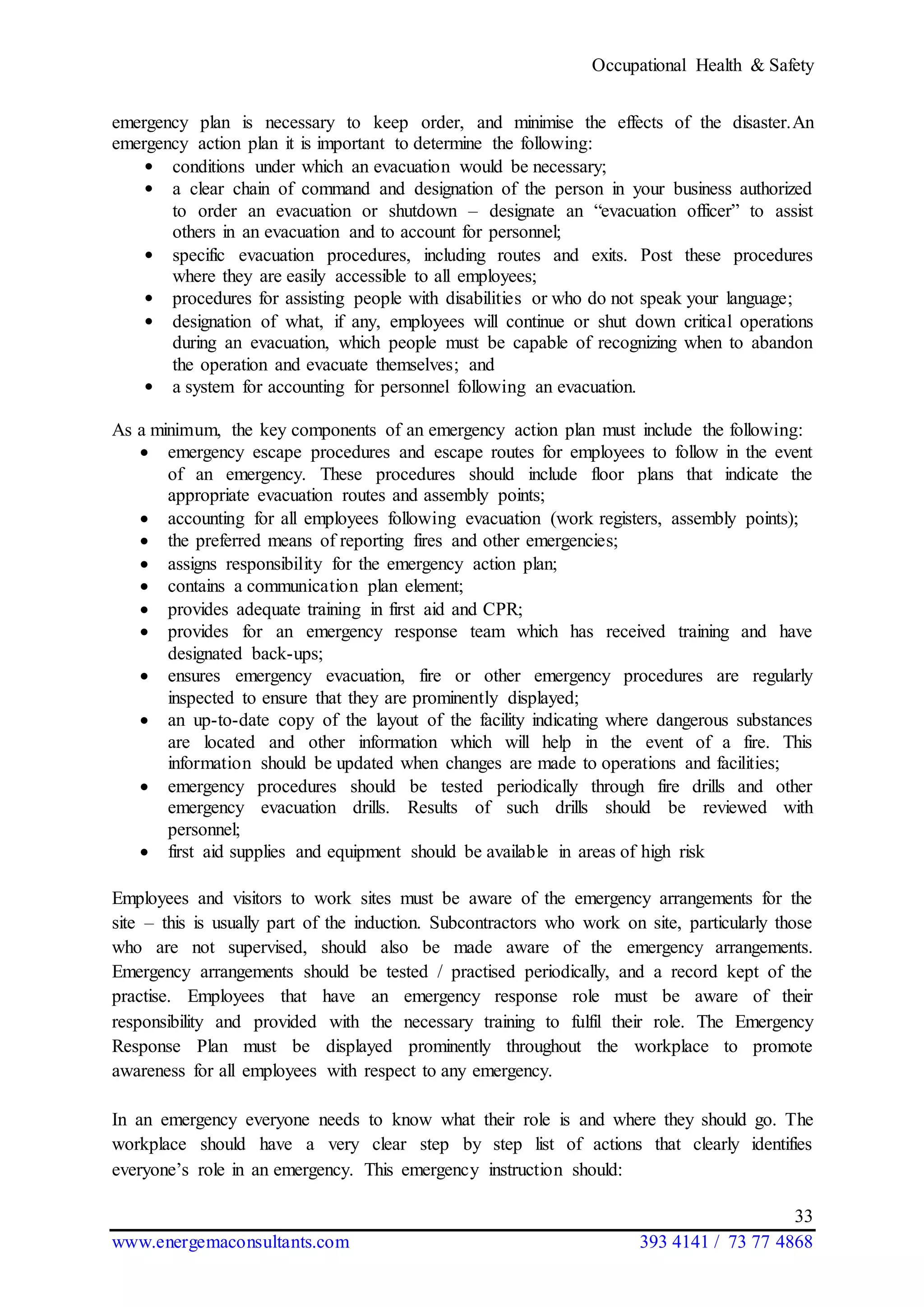 Occupational health & safety principles 31.01.14