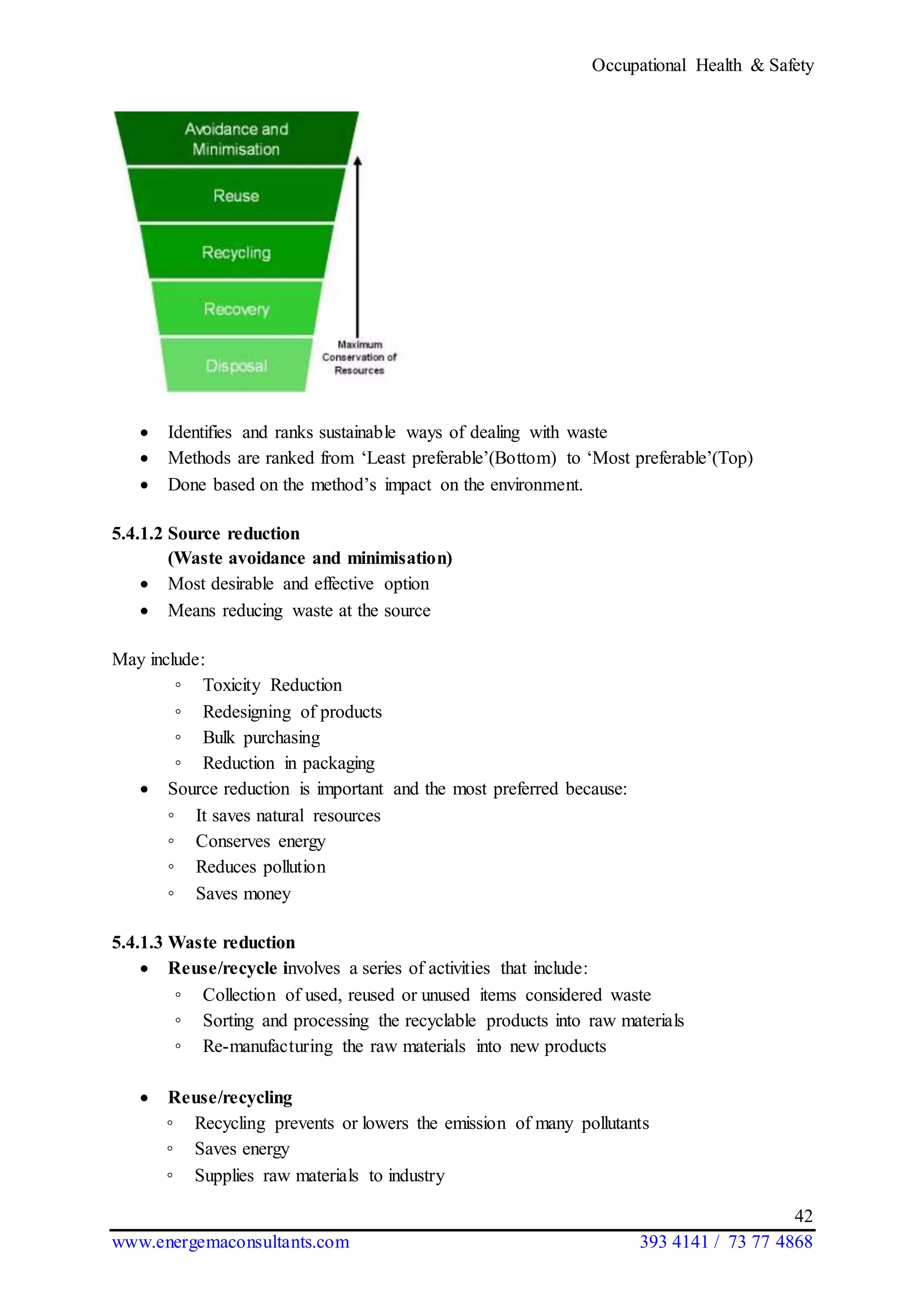 Occupational health & safety principles 31.01.14