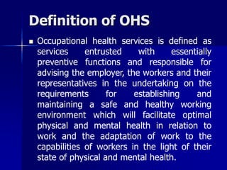 Occupational Health SERVICES.ppt