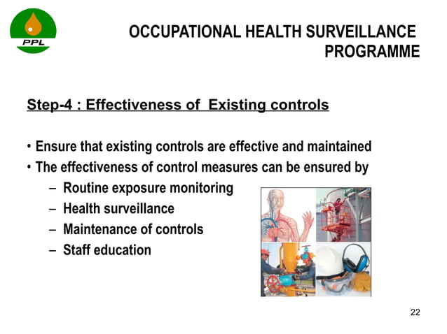 Occupational Health Surveillance | PPT | Medical Tests | Medical Health