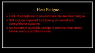 Occupational heat stress and occupational health services | PPT