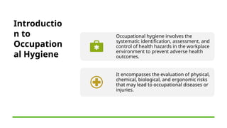 Occupational Hygiene; Hygienic Assessment of Labor Process | PPTX