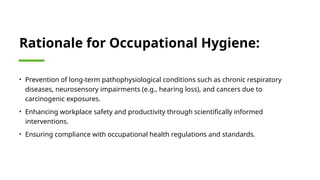 Occupational Hygiene; Hygienic Assessment of Labor Process | PPTX