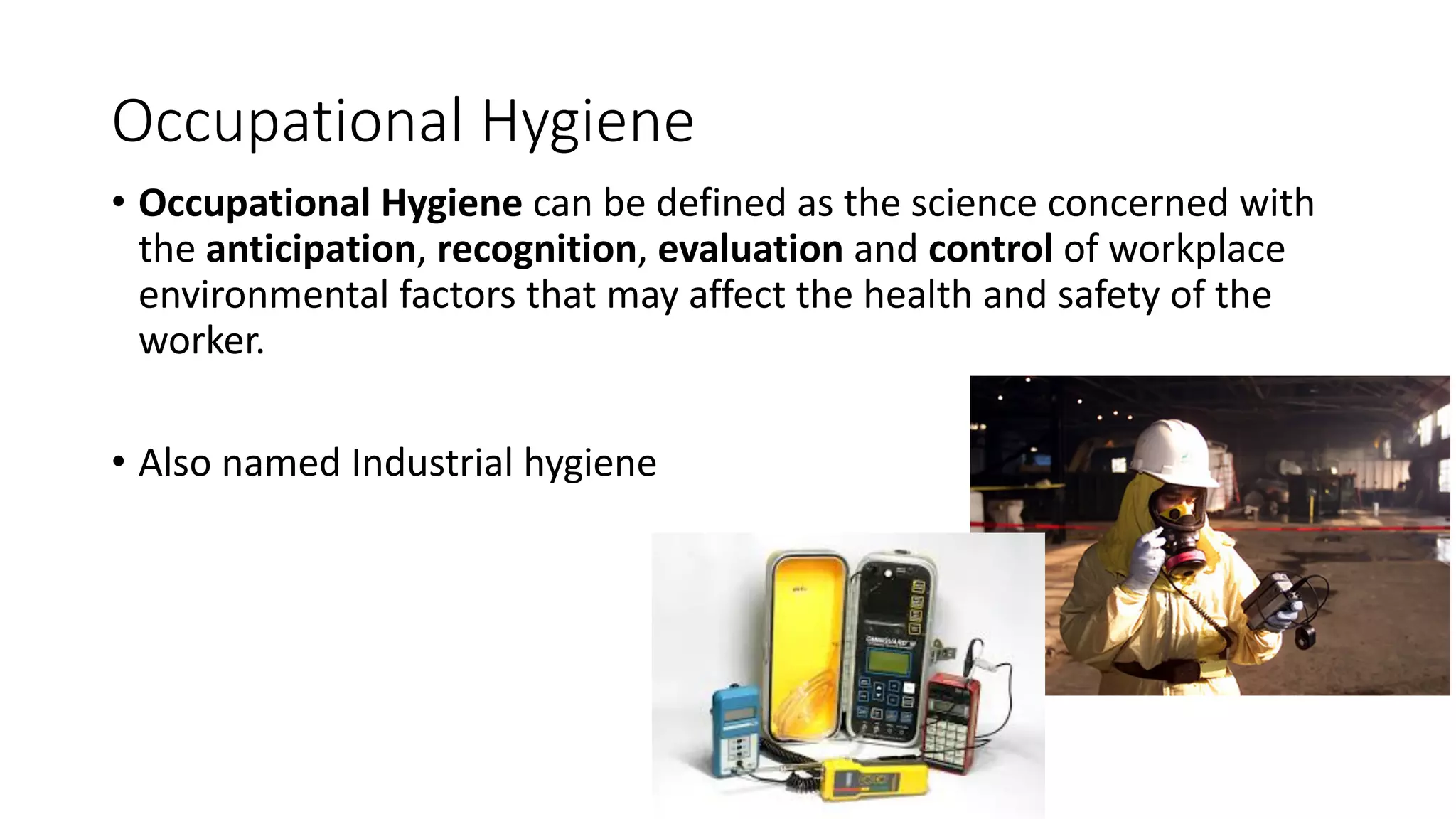 Occupational hygiene physical and biological agents | PDF