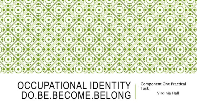 Occupational Identity | PPTX