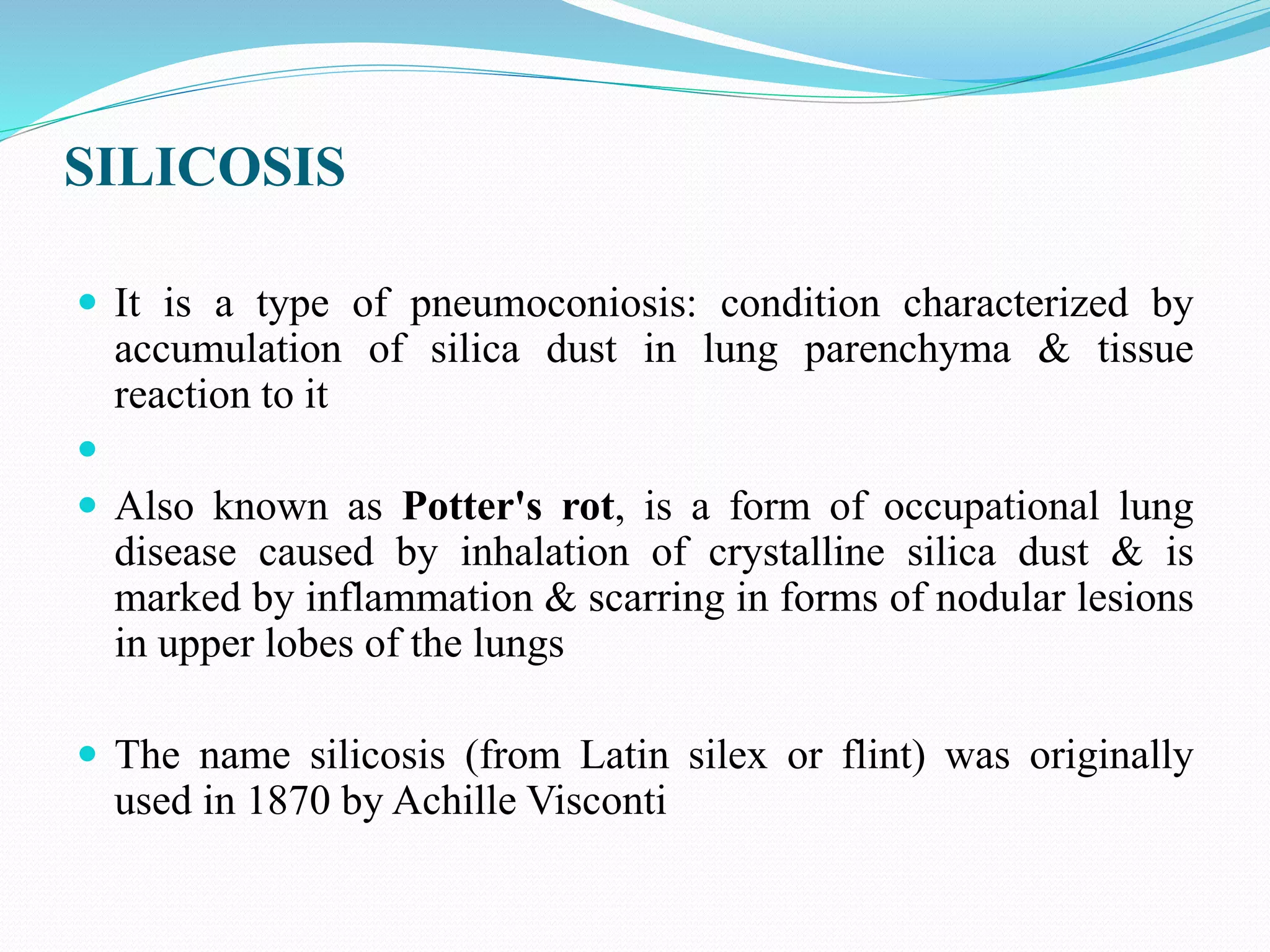 Occupational lung diseases | PPTX