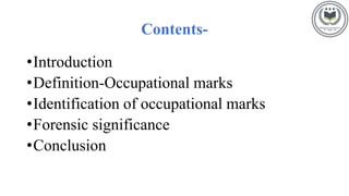 Occupational Marks | PPTX