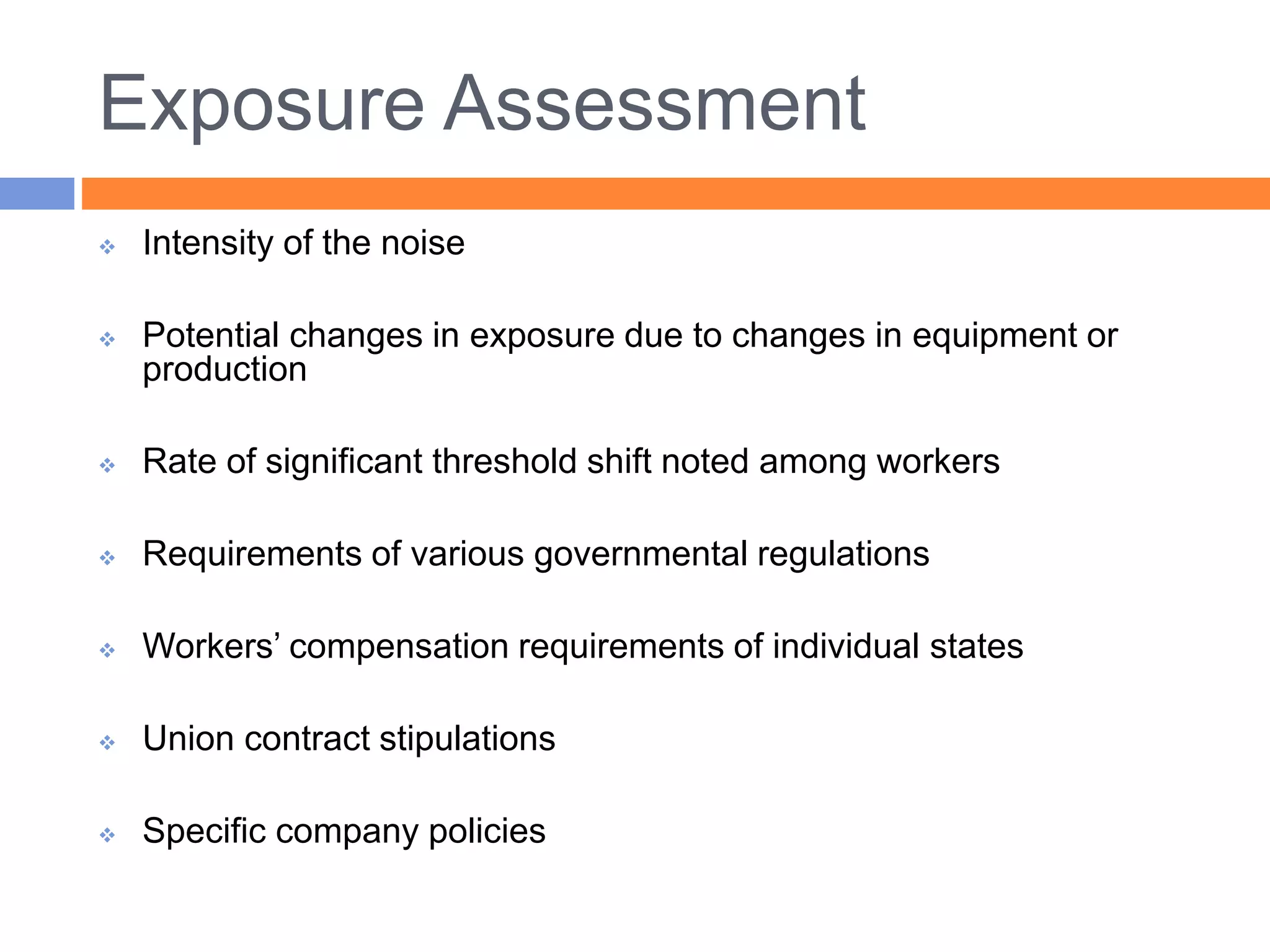 Occupational Noise Exposure | PPTX