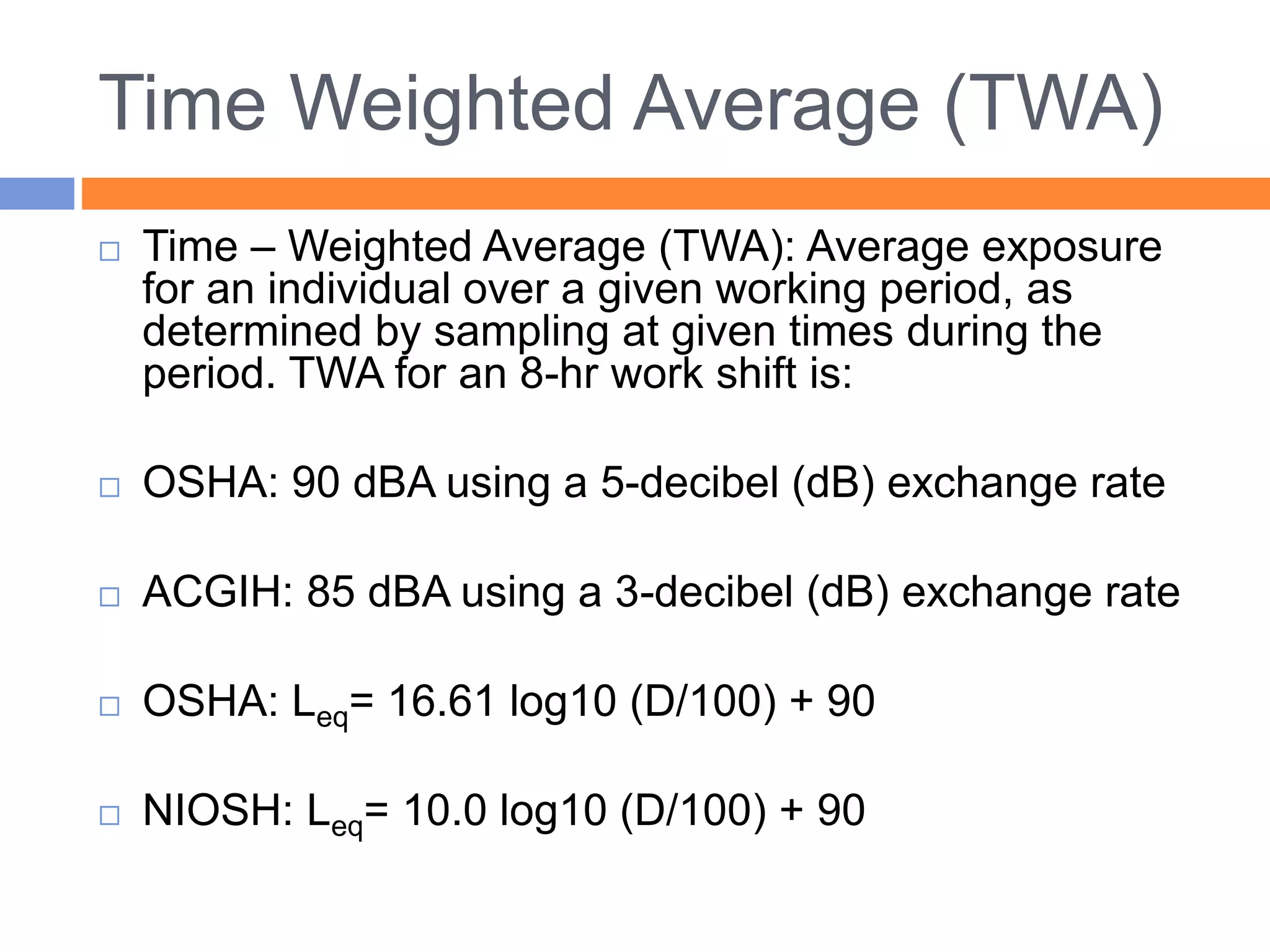 Occupational Noise Exposure | PPTX