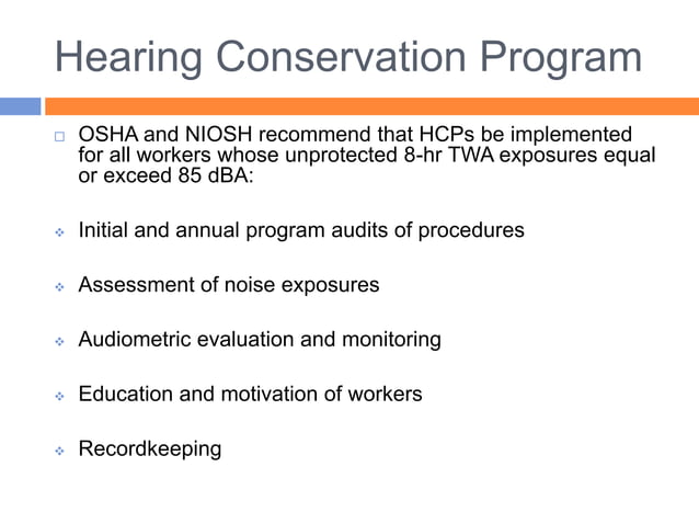 Occupational Noise Exposure | PPTX | Ear, Nose and Throat Conditions ...