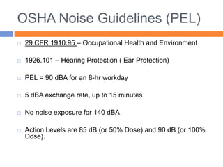 Occupational Noise Exposure | PPTX