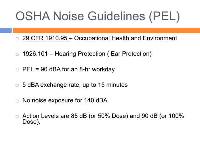 Occupational Noise Exposure | PPTX | Ear, Nose and Throat Conditions ...