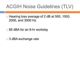 Occupational Noise Exposure | PPTX